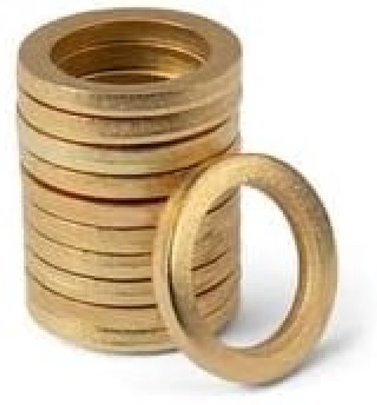 PolkaHome 100 stuks sluitringen assortiment Ø 9/10/11/12/13 mm messing ...