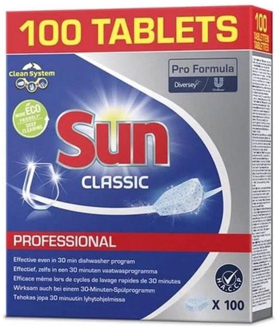 Sun Classic - Pro Formula - Vaatwastabletten - 100 Tabletten ...