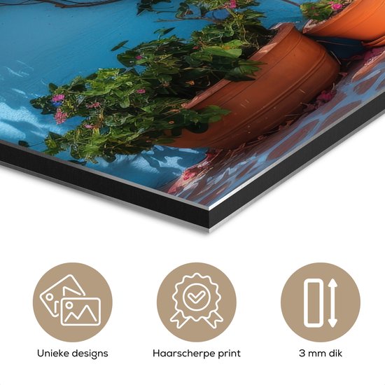 Aluminium schilderij 180x120 cm - Wanddecoratie metaal - Deur - Hout ...
