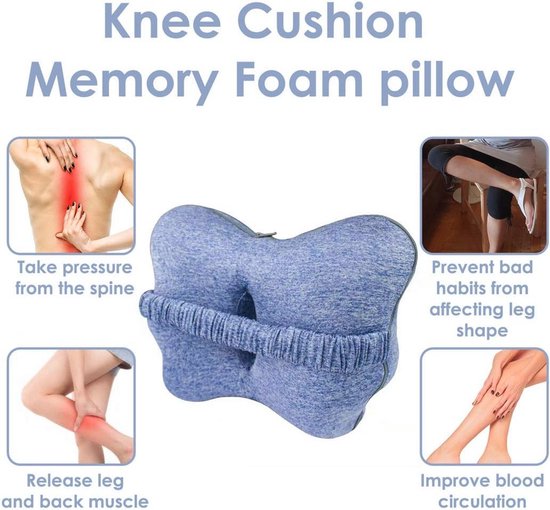 Kniekussen voor zijslapers - Traagschuim Zijslaapkussen voor Comfortabele Slaap | bol