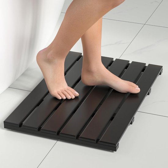 Antislip Bamboe Badmat 54 x 36 cm - Duurzaam en Waterdicht Douchemat ...