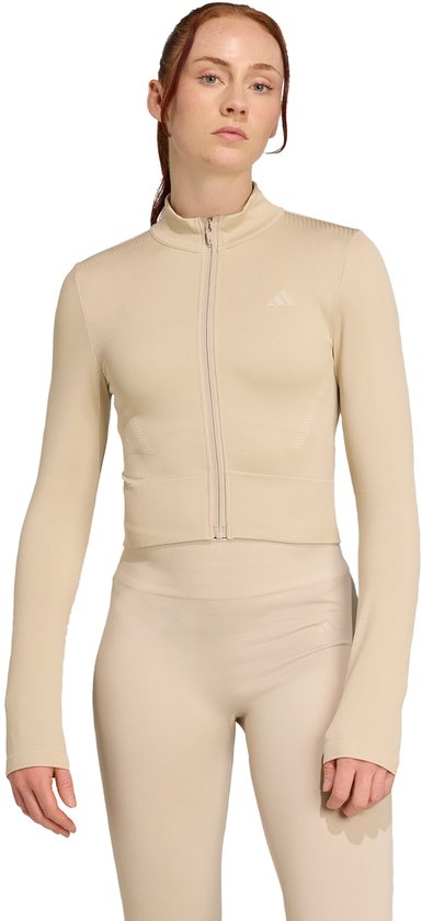 adidas Performance Workout Essentials Full-Zip Knit Jack - Dames ...