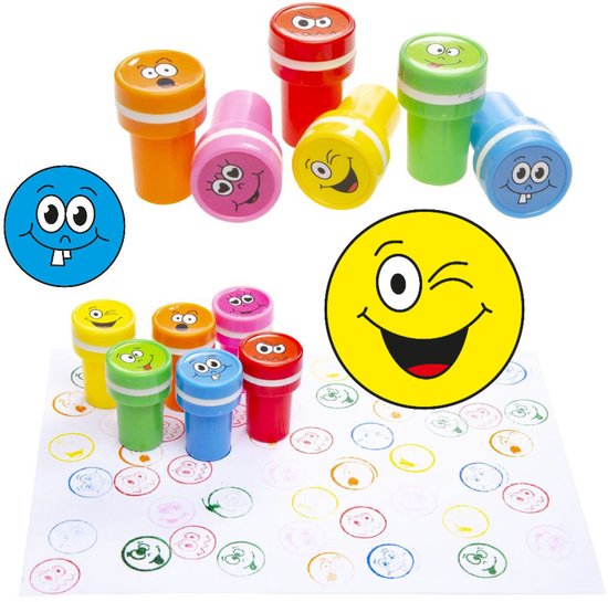 Decopatent 60 STUKS Vrolijke Smiley Stempels - Traktatie ...