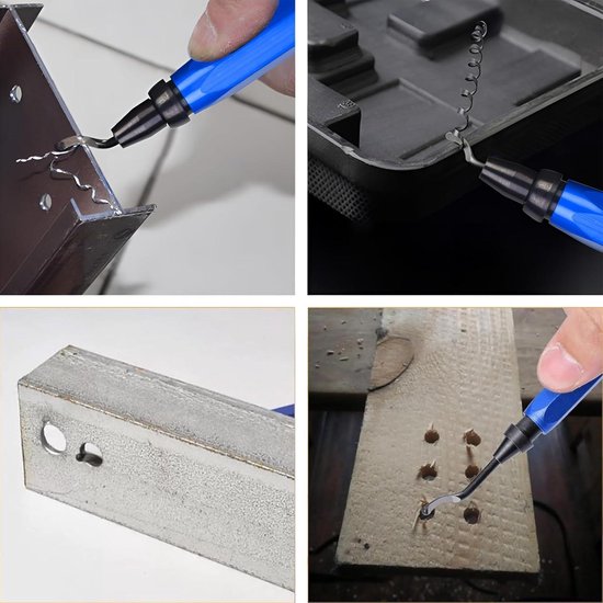 Lichtblauw metalen handontbramer met 10 reservemesjes en 5 ...