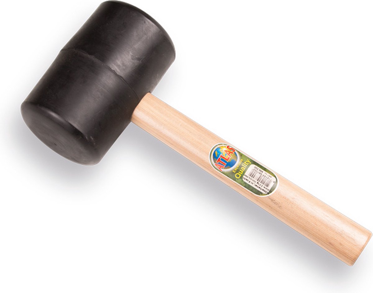 Rubber hamer 2KG zacht met essen steel | Atlas | bol