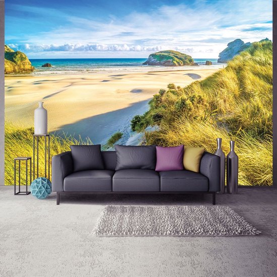 Fotobehang - Vlies Behang - Duinen, Strand en Zee - 416 x 290 cm | bol