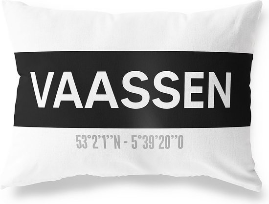 Tuinkussen VAASSEN - GELDERLAND met coördinaten - Buitenkussen ...