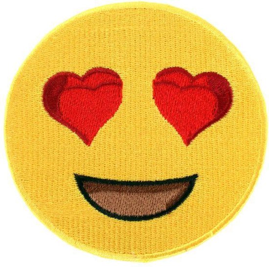 Applicatie SMILEY hart 10x10 cm | bol