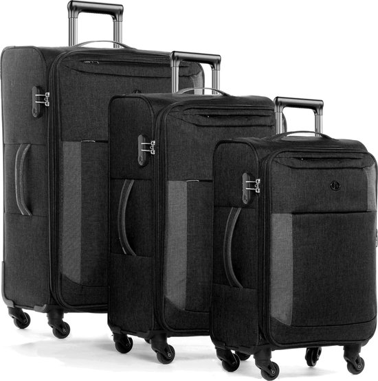 JGS® - Luxe 3-Delige Kofferset Saint-Tropez Lichtgewicht Reiskoffers ...