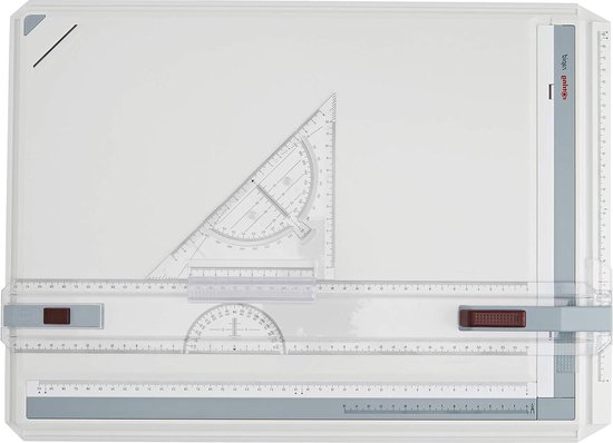 Rapid A3 tekenplaat - Professioneel tekenbord met liniaal en ...