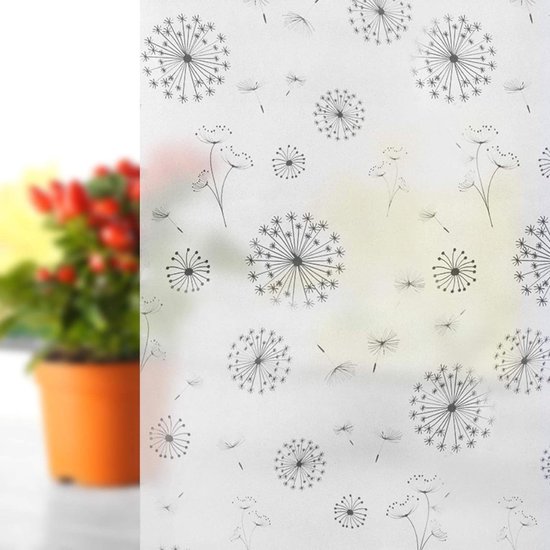 3D Window Film Privacy Screen Opaque Dandelion Design 44.5 x 200 cm ...