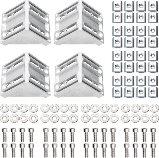 Matériel de fixation coin 6060 - profilé en aluminium 30x30 - rainure 8 ...