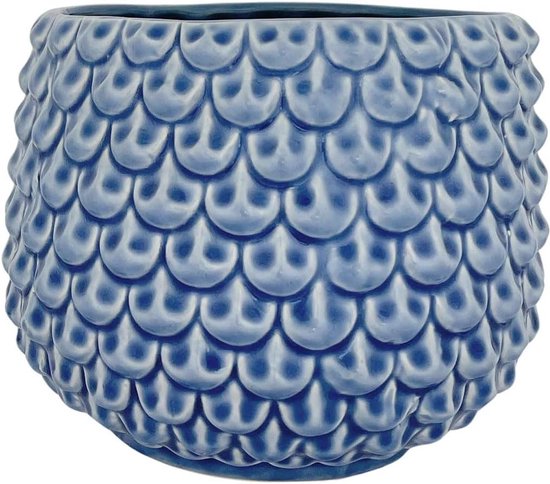 Bloempot Vintage keramiek diameter 165 cm blauw Pino plantenpot voor ...