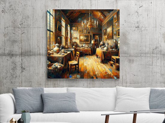Abstract vermeer schilderij | Verweven realiteit: een moderne ...