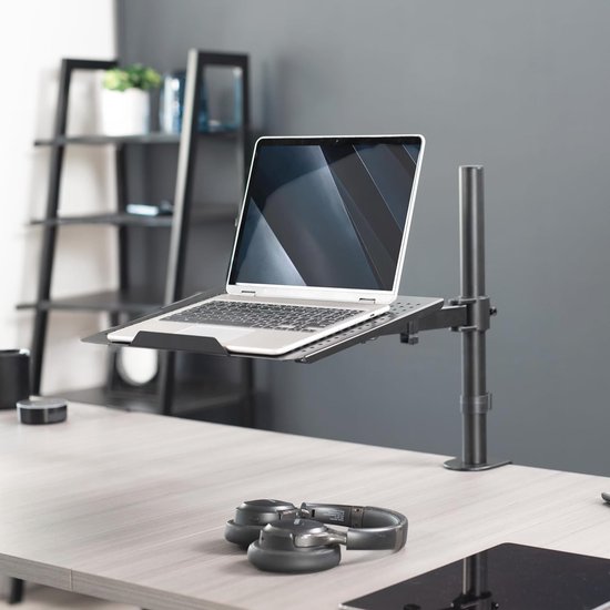 Verstelbare Laptopstandaard tot 17 inch met C-klem - Ergonomische Desk ...