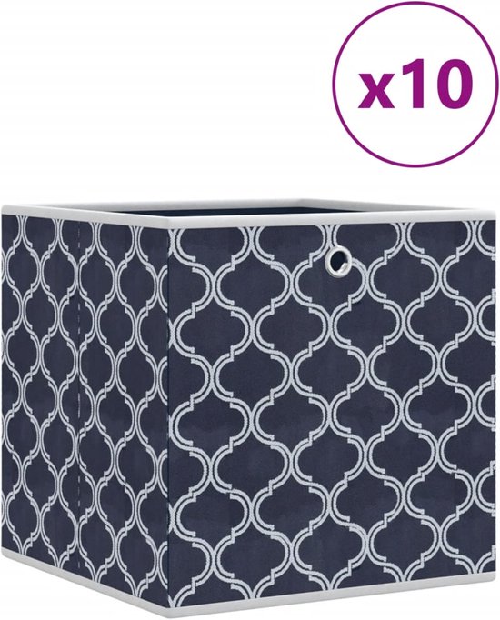 vidaXL - Opbergboxen - 10 - st - inklapbaar - 32x32x32 - cm - ongeweven ...