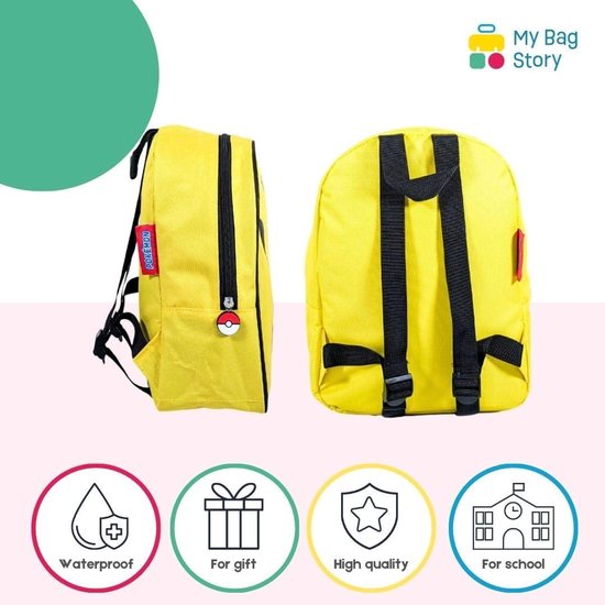Pokémon Gele Rugzak voor Kinderen - School Kleuterschool Kinderopvang ...