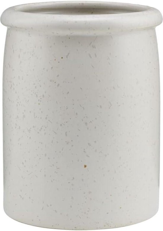 Utensil Holder Porcelain Kitchen Storage Container Grey White - Pion ...