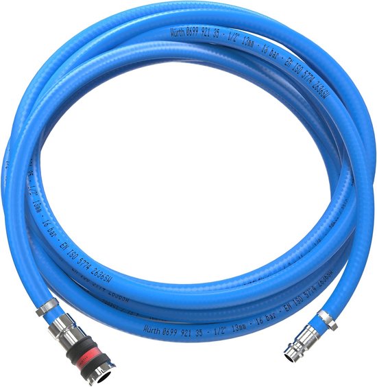 Persluchtslangset 3m - 13mm PVC Slang met Veiligheidskoppeling voor Compressoren | bol