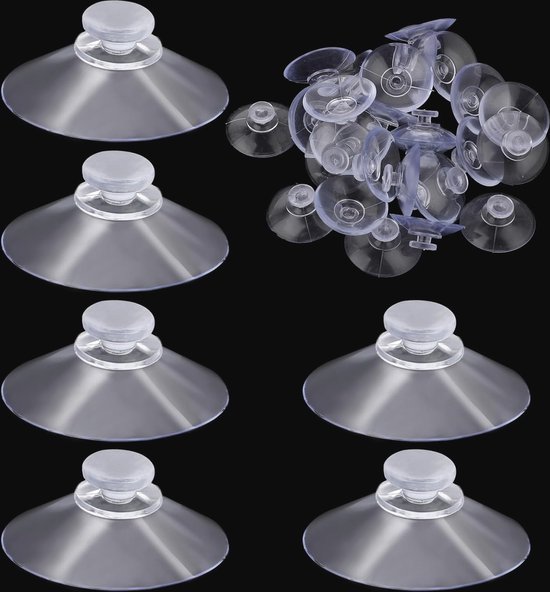 30 Transparante Zuignappen 2 cm - Sterke Ronde Zuignappen voor Ramen en ...