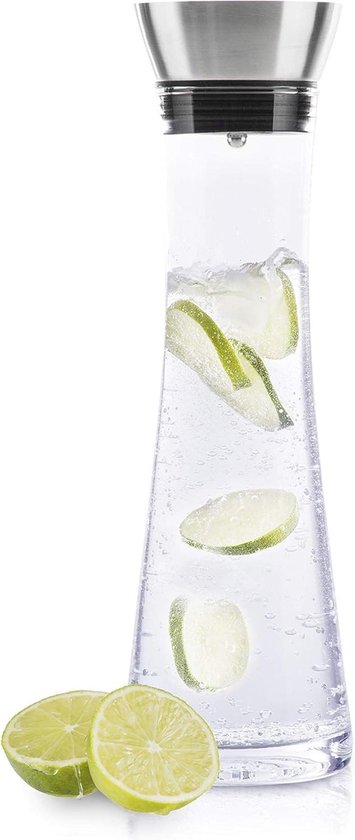 Waterkaraf - Water karaf 1 liter glazen karaf met deksel en schenktuit ...