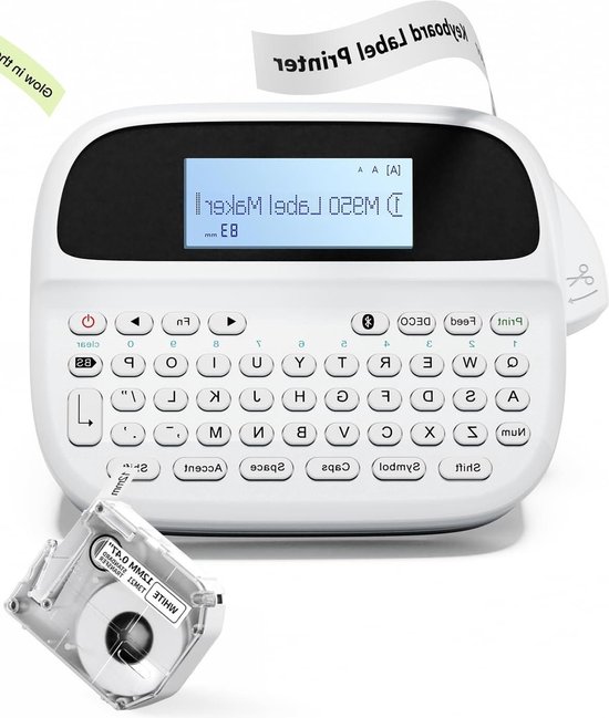 Handlabelprinter bluetooth draagbaar etiketteerapparaat 12 mm labeltape ...
