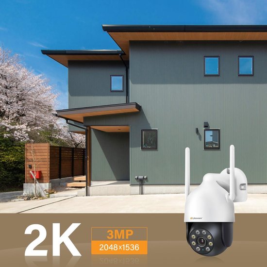 Beveiligingscamera 3MP WiFi IP Camera Buiten Elektrische 360° Pan & Tilt View... | bol