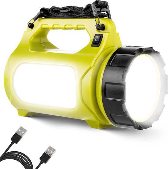 Rechargeable Cree Battery Hand Lamp - 1000 Lumens 10W LED Torch with ...