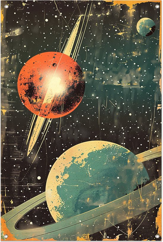 vintage universum poster - Planeten tuinposter - Tuinposter Astronomie ...