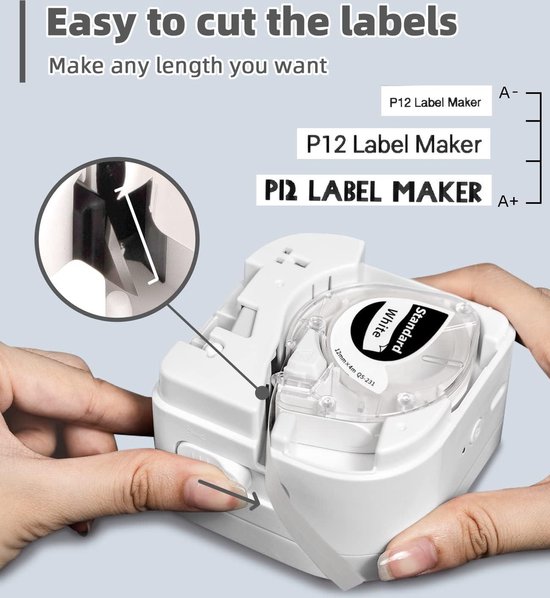 Label printer machine - Office organisatie, draagbaar, Bluetooth, P12 | bol