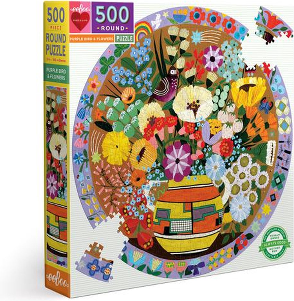 eeBoo PZFPRB puzzle Contour pour puzzle 500 pièce(s) Flore et faune ...