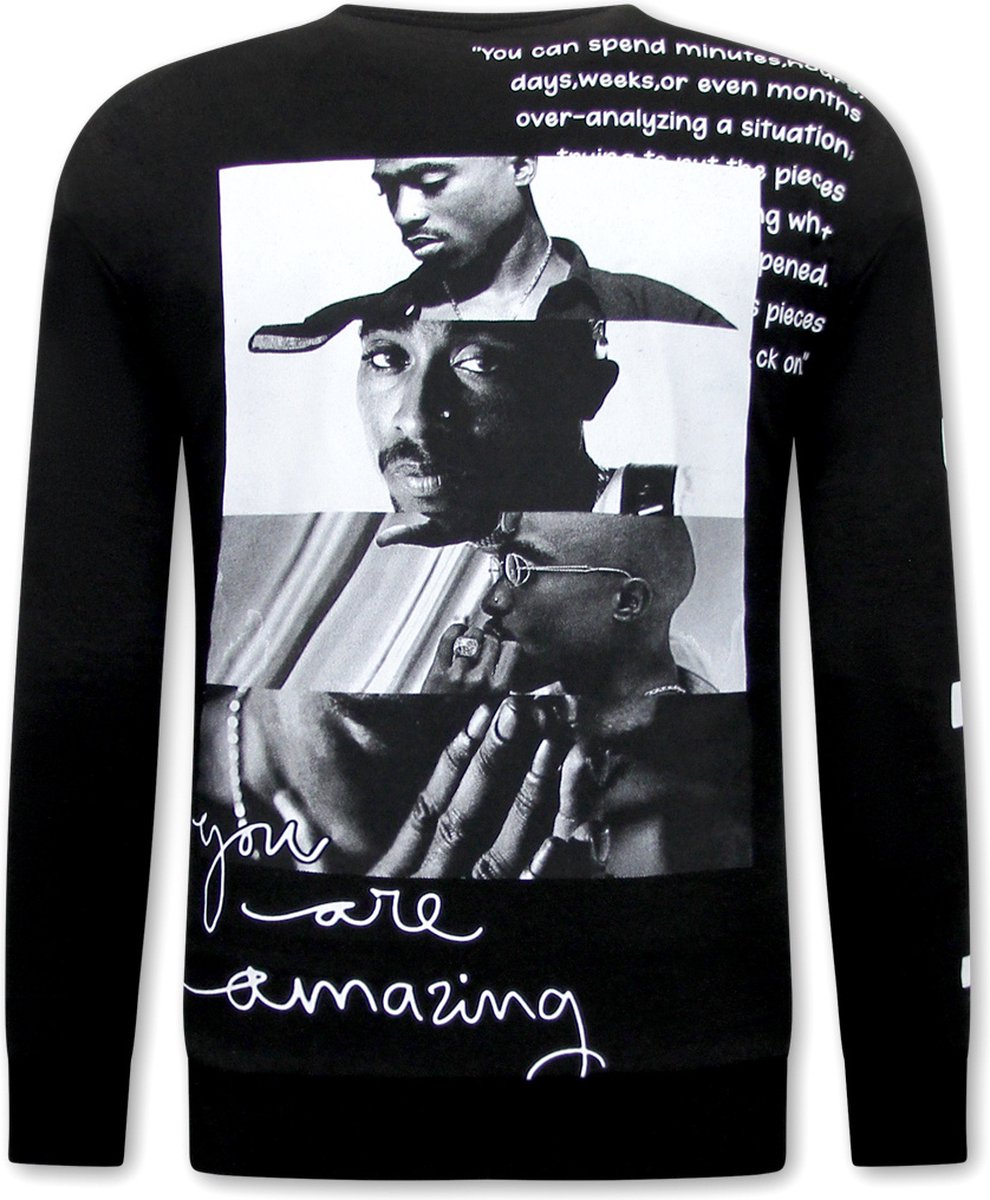Heren 2Pac Sweater - Zwart | bol.com