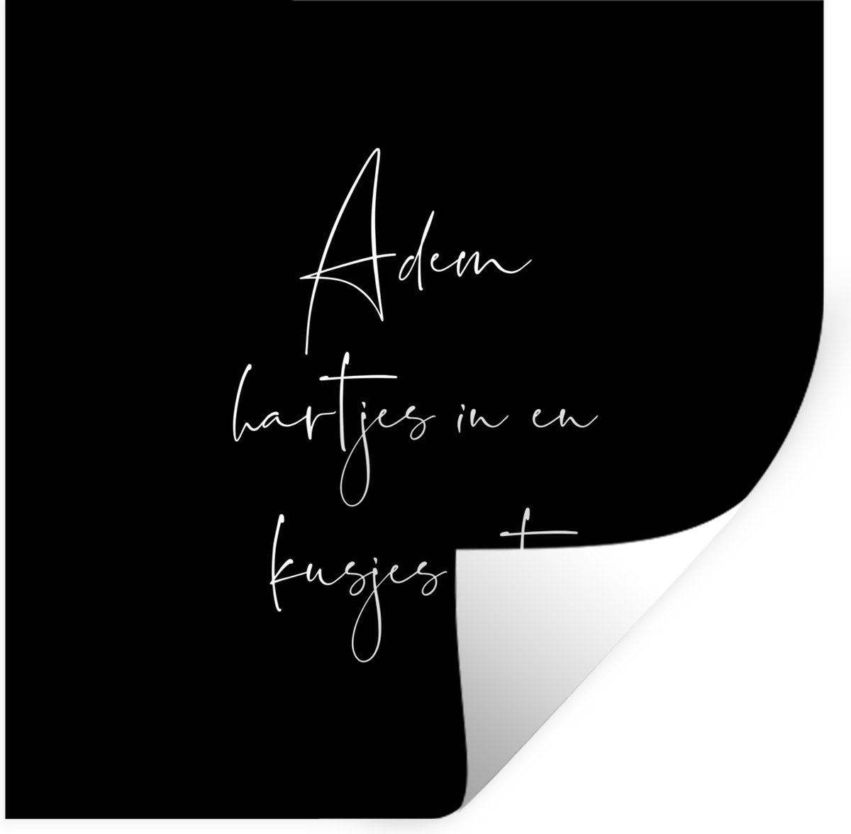 Muurstickers - Adem hartjes in en kusjes uit - Spreuken - Quotes ...