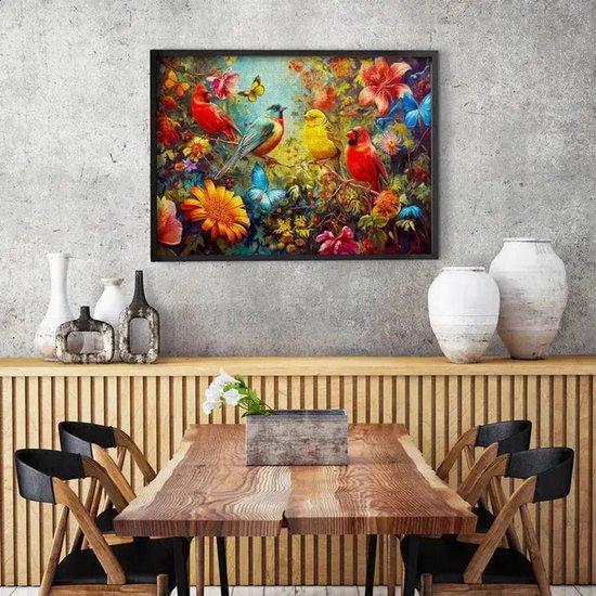 Enjoy Puzzle legpuzzel vogels en vlinders 1000 stukjes kleurrijk. | bol