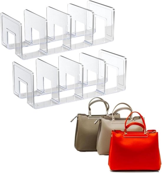 Plankverdelers - Tas Organizer - Kast Ordenen - Transparant Acryl - 2 ...