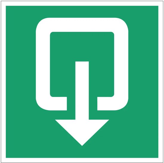 Uitgang pictogram bord - Sign Again materiaal - 30 x 30 cm | bol
