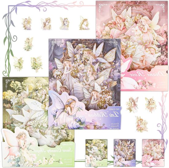 Scrapbook-accessoires stickers - 90 stuks meisjes vintage sneeuwgel ...