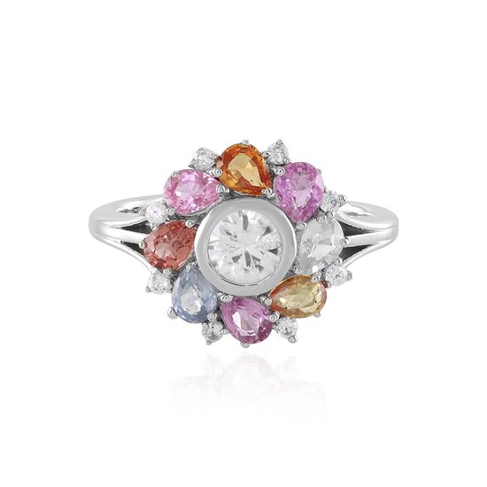 Zilveren ring met een zirkoon | bol