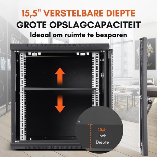 Netwerk server kast - Wandgemonteerd - Serverkastbehuizing - 500 x 450 ...