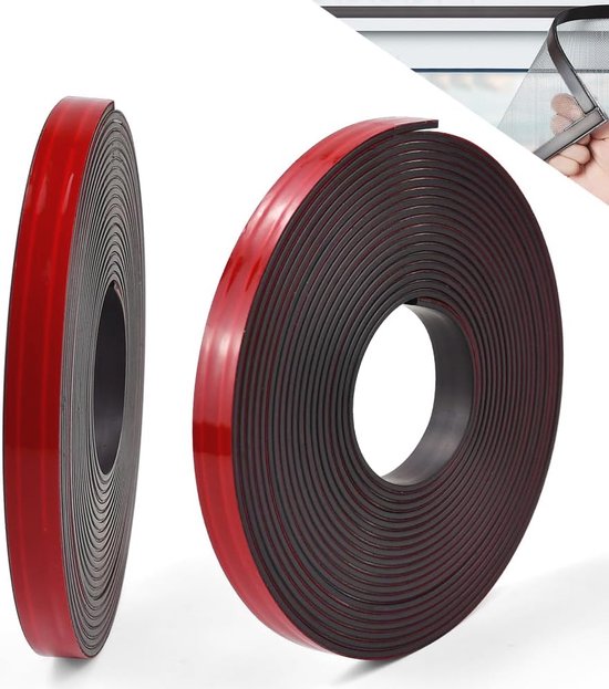 Zelfklevende Magneetband voor Muskietennetten - 5m Rol met Sterke ...