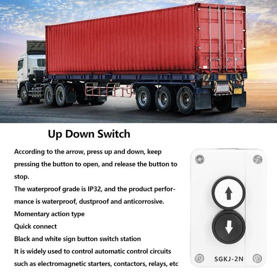 Up-Down Switch Control Box - Momentary Switch Station - SGKJ 2N - Takel ...