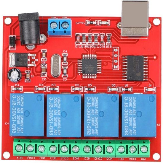 4-kanaals 12V computer USB Smart Switch-module - Relaisschakelaar ...