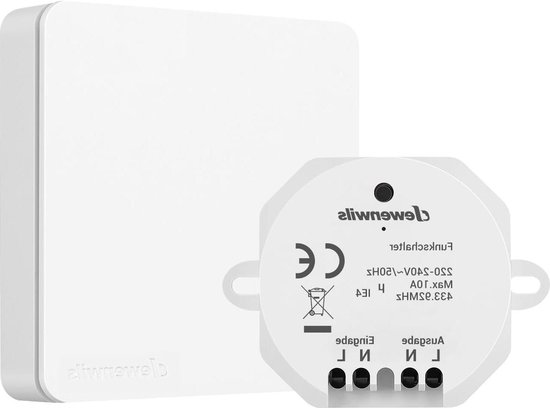 Draadloze Schakelaar Wandzender - Licht 230V 30M Bereik - Draadloze Lichtschakelaar... | bol