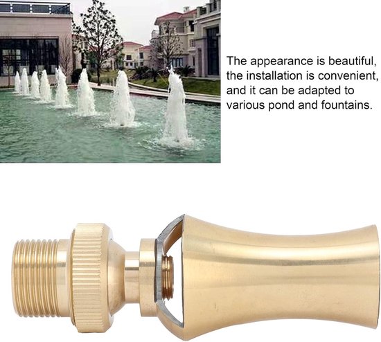 Verstelbare Richting Jet Spray Head - Messing - Water Fontein Nozzle ...