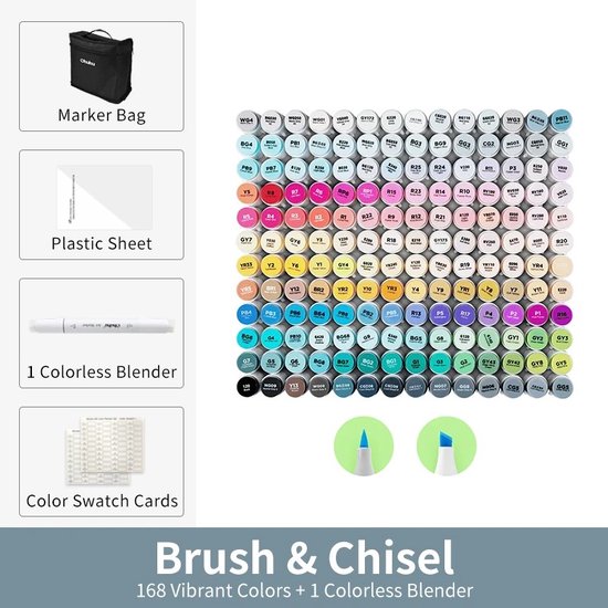 Bramboo - Ohuhu Honolulu - Alcohol based Art Markers - Brush & Chisel ...