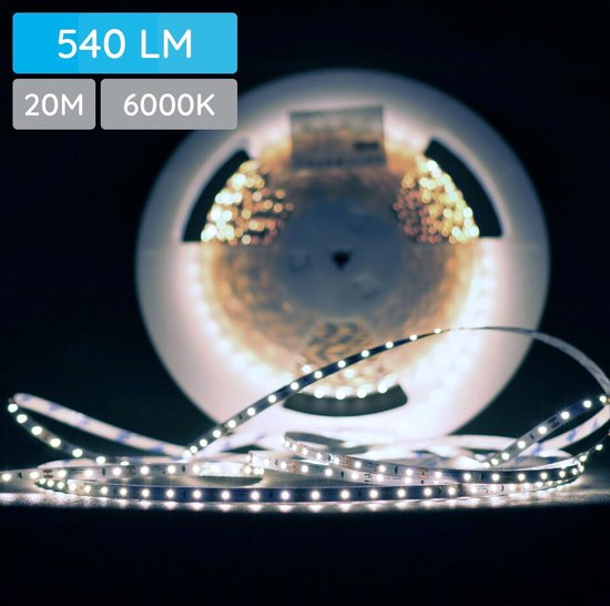 Modee Led Strip 20 Meter - Koel Wit - 4.8W - Lichtstrip Zelfklevend ...