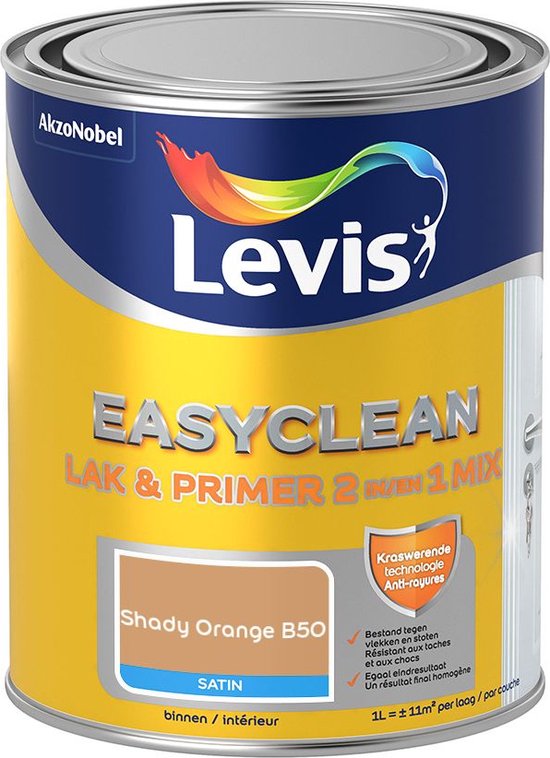 Levis - EasyClean Lak & Primer 2-In-1 Mix - Shady Orange B50 - 1 L | bol