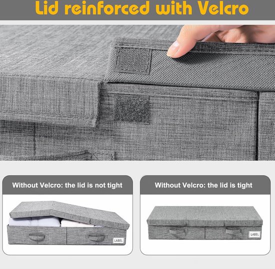 Onderbed Opbergbox 2 Stuks - Opvouwbaar en Praktisch - Organiseer ...