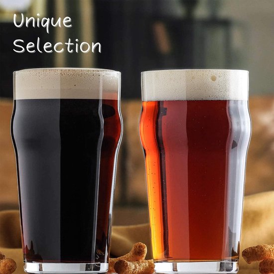 NORDIC SCHILLER Premium Pint bierglazen, set van 6, 570 ml,pintglas, bierglazen,100%... | bol