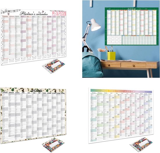 Kalender 2026 - Agenda 2026 - Maandkalender 2026 12 Maanden ...